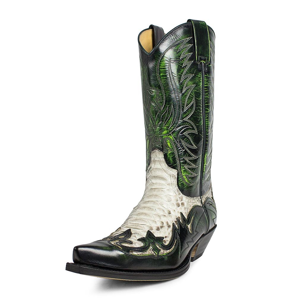 3241P CUERVO PITON BARR. BLANCO/NEGRO DENVER VERDE – Sendra Boots